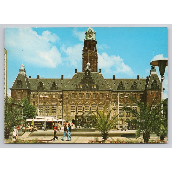 Other | Vintage Rotterdam Holland Stadhuis Town Hall Postcard Tower ...